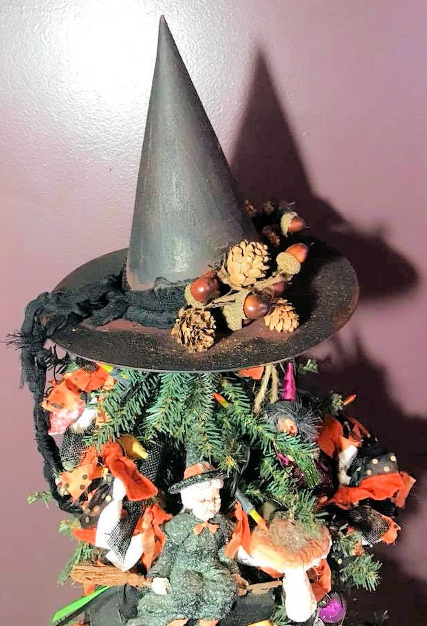 Primitive Tree Topper Witch Hat,Primitive Witch Hat,Oak Forest Witch ...