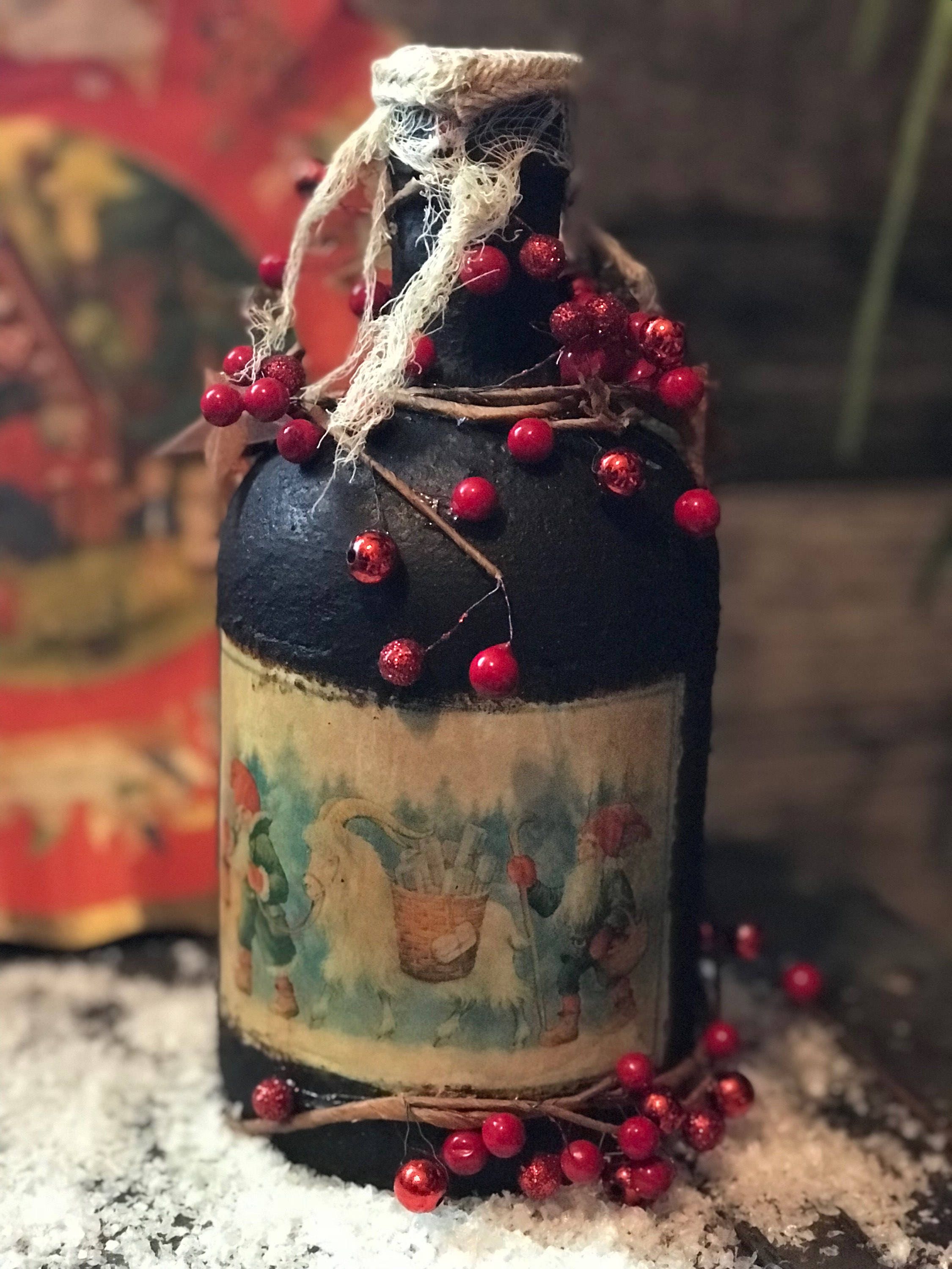Yule Christmas Tomten Yule Goat Jug, Decorative Jug, Primitive ...