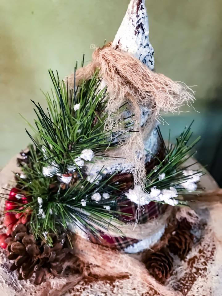 Primitive Tree Topper, Primitive Witch Hat Tree Topper, Primitive Yule ...