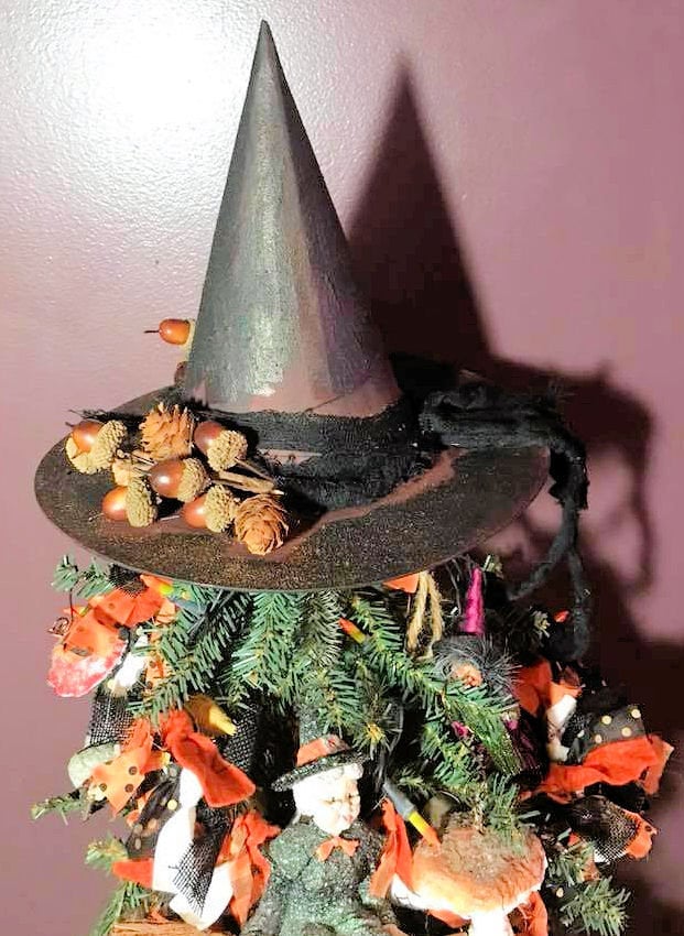 Primitive Tree Topper Witch Hat,Primitive Witch Hat,Oak Forest Witch ...