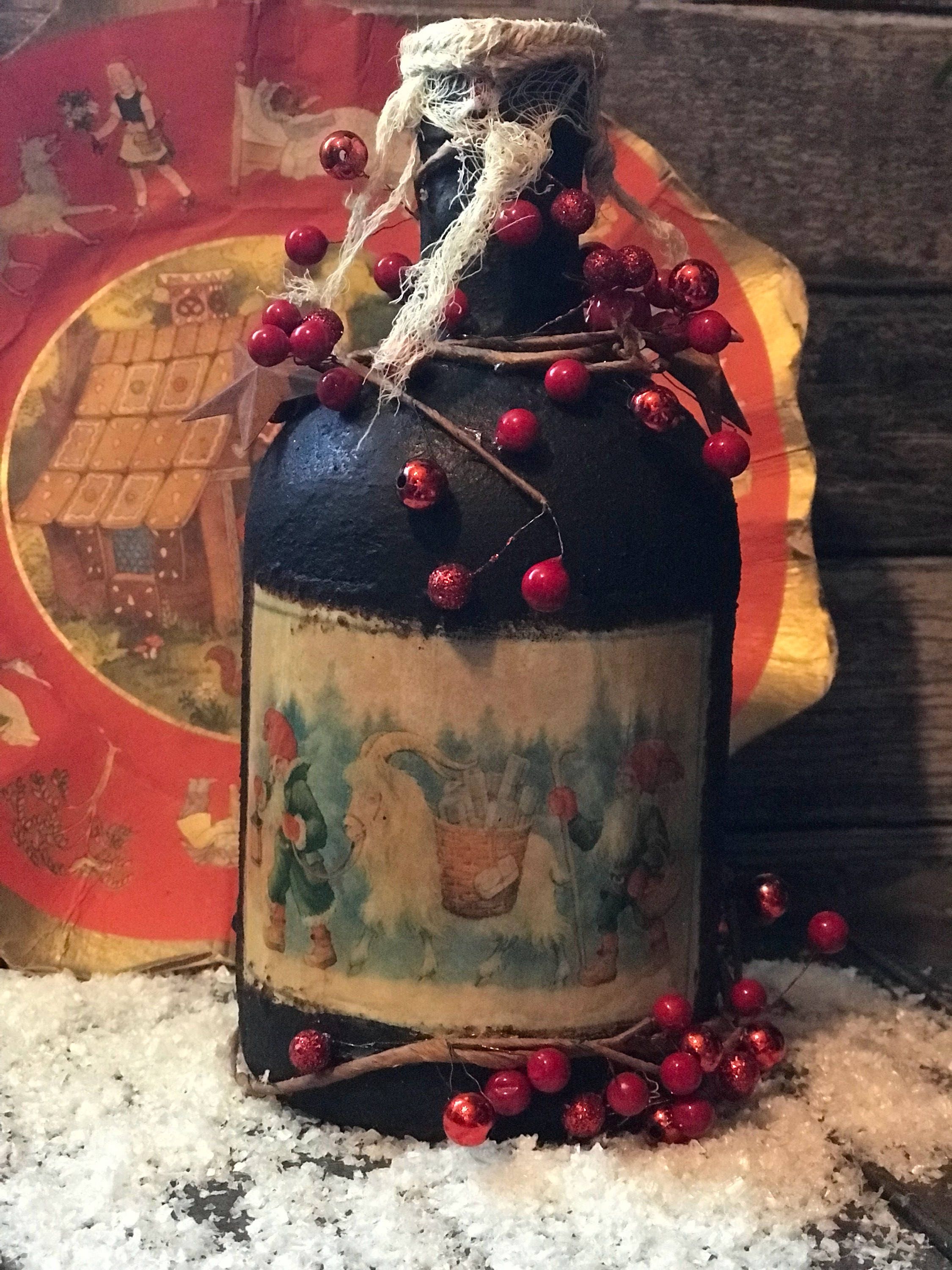 Yule Christmas Tomten Yule Goat Jug, Decorative Jug, Primitive ...