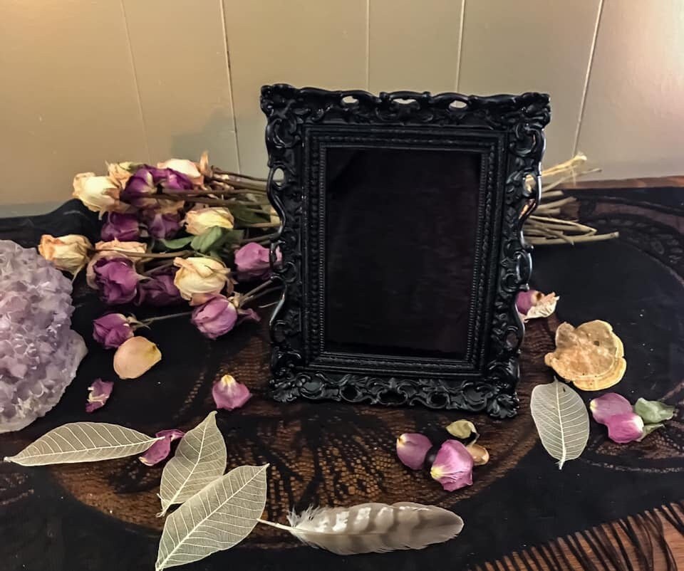 Gothic Scrying Mirror, 2 sizes, Gorgeous Victorian Scroll Design Mirror ...