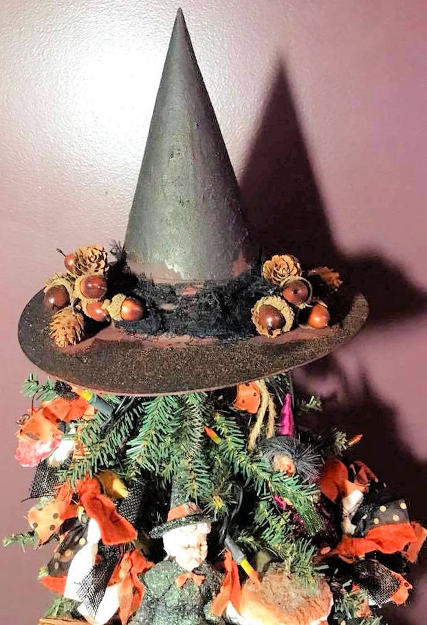 Primitive Tree Topper Witch Hat,Primitive Witch Hat,Oak Forest Witch ...
