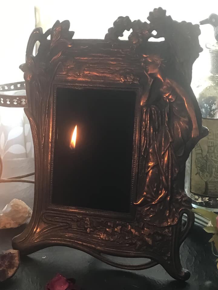 Vintage Scrying Mirror,Vintage Art Nouveau,Antique Art Deco,Witch's ...
