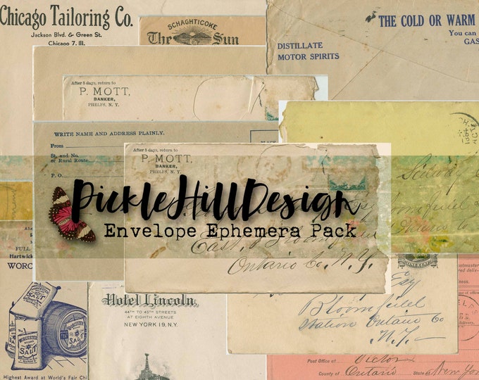 Antique Envelope Ephemera Printables Instant Digital Download 1880's ...