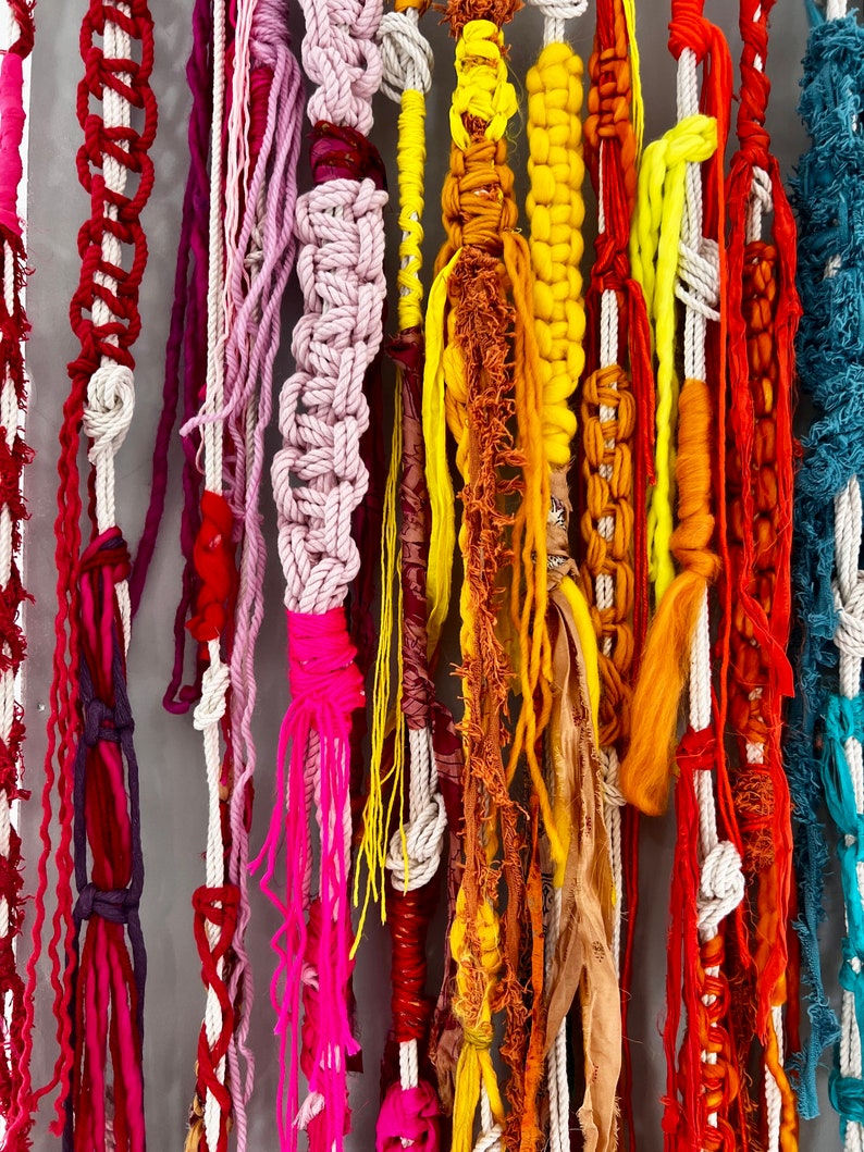 Chakra Weaving: Large Rainbow Woven Wall Hanging for Healing Spaces - Etsy