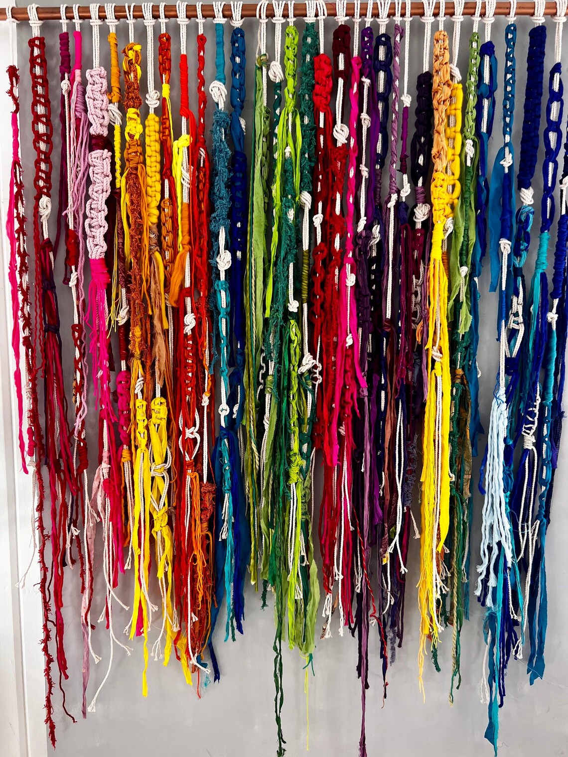 Chakra Weaving: Large Rainbow Woven Wall Hanging for Healing Spaces - Etsy