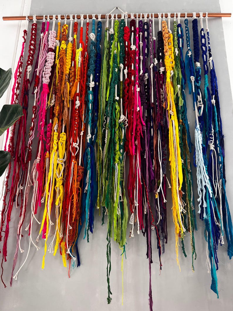 Chakra Weaving: Large Rainbow Woven Wall Hanging for Healing Spaces - Etsy