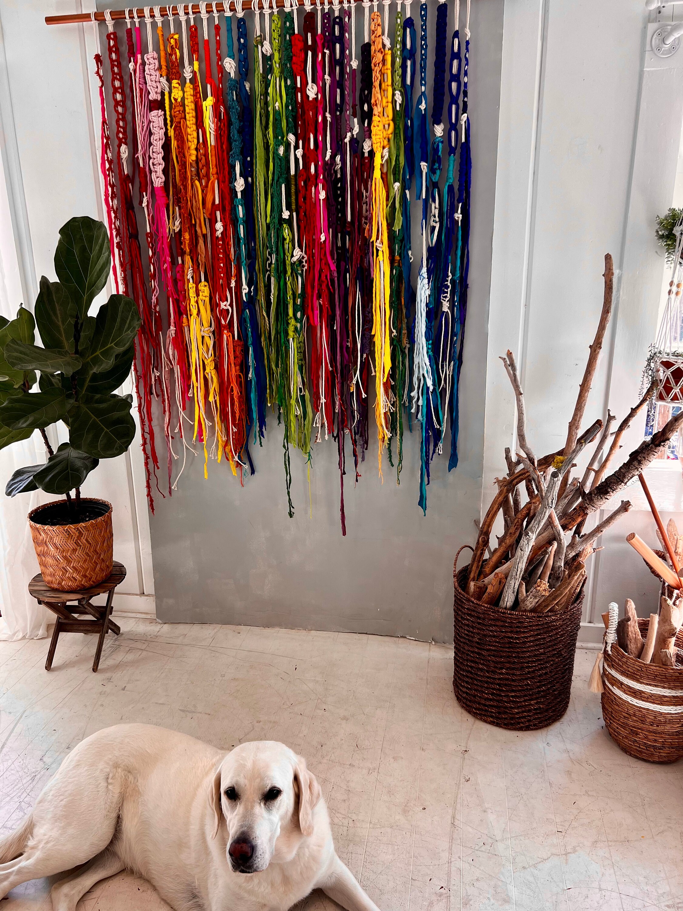 Chakra Weaving: Large Rainbow Woven Wall Hanging for Healing Spaces - Etsy