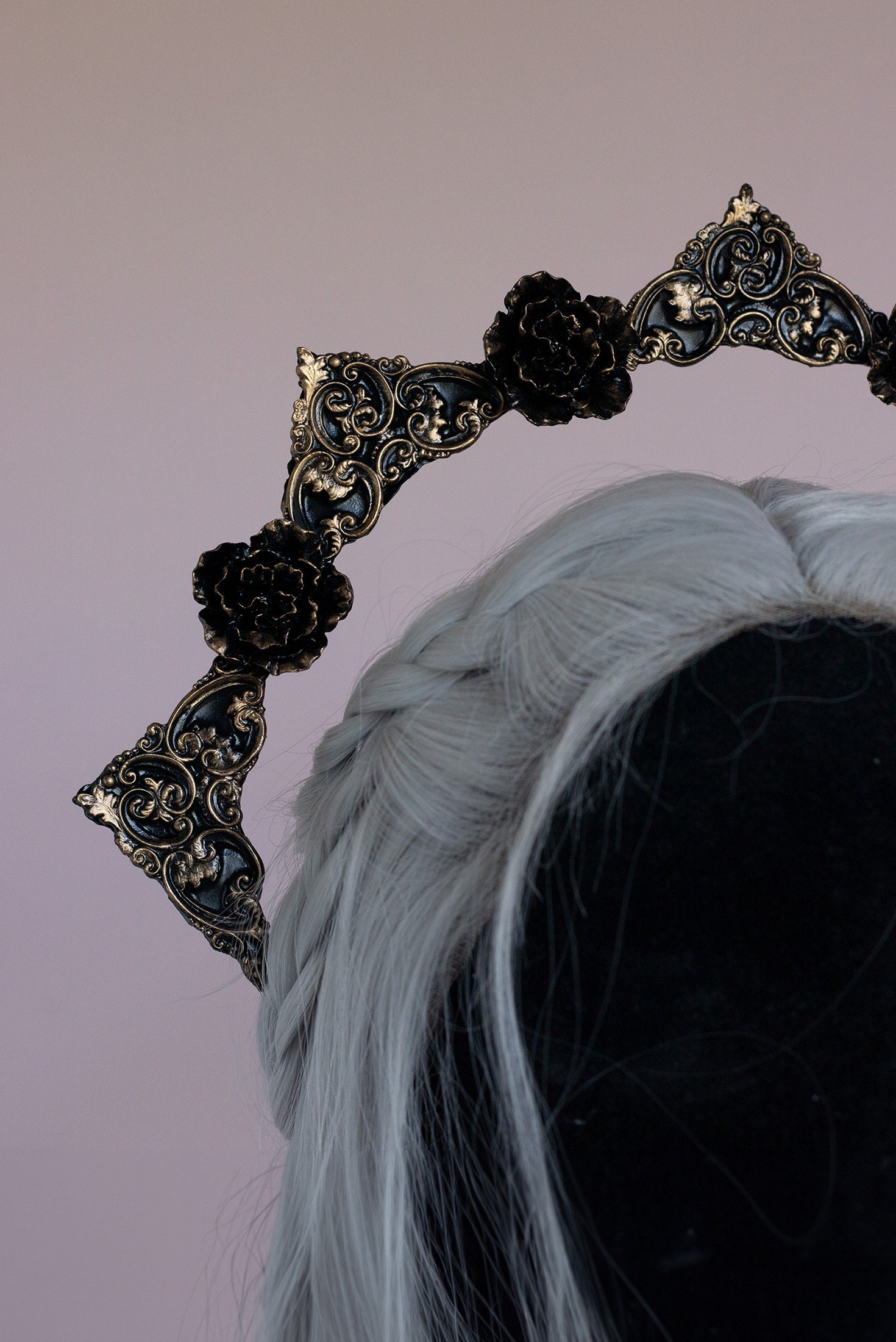 Ornate Gothic Halo Crown Baroque Headdress Flower Headpiece - Etsy