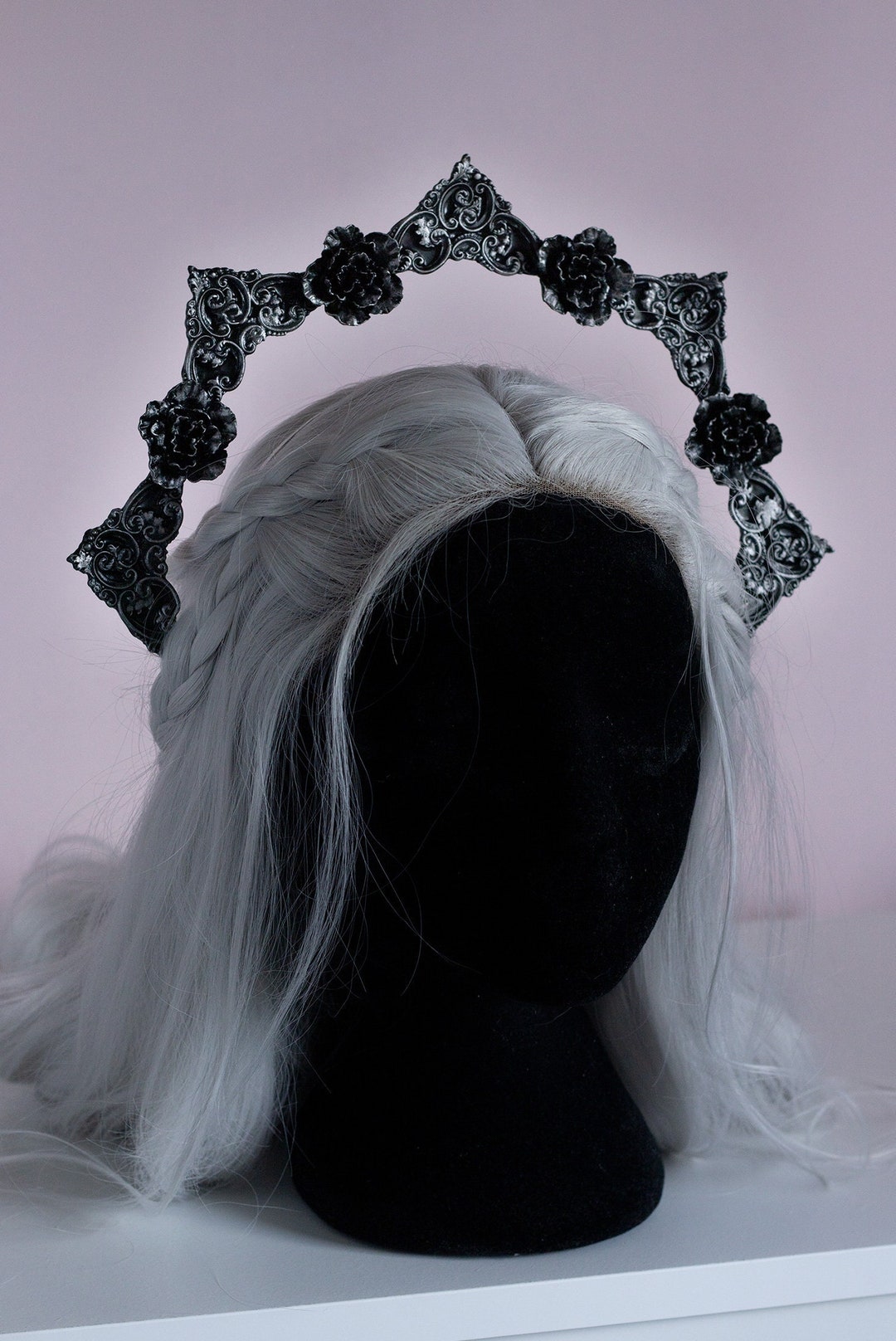 Ornate Gothic Halo Crown Baroque Headdress Flower Headpiece - Etsy
