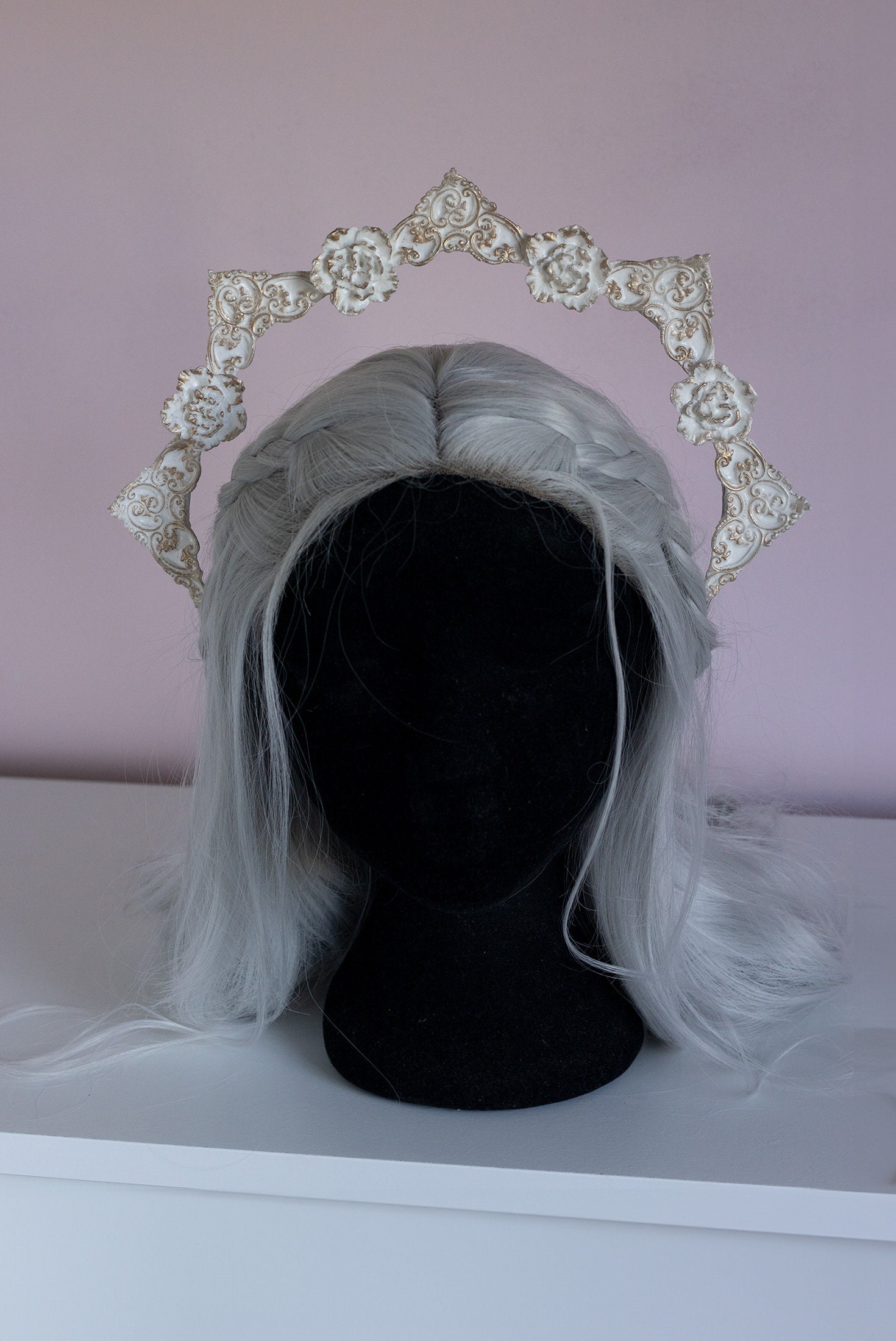 Ornate Gothic Halo Crown Baroque Headdress Flower Headpiece - Etsy
