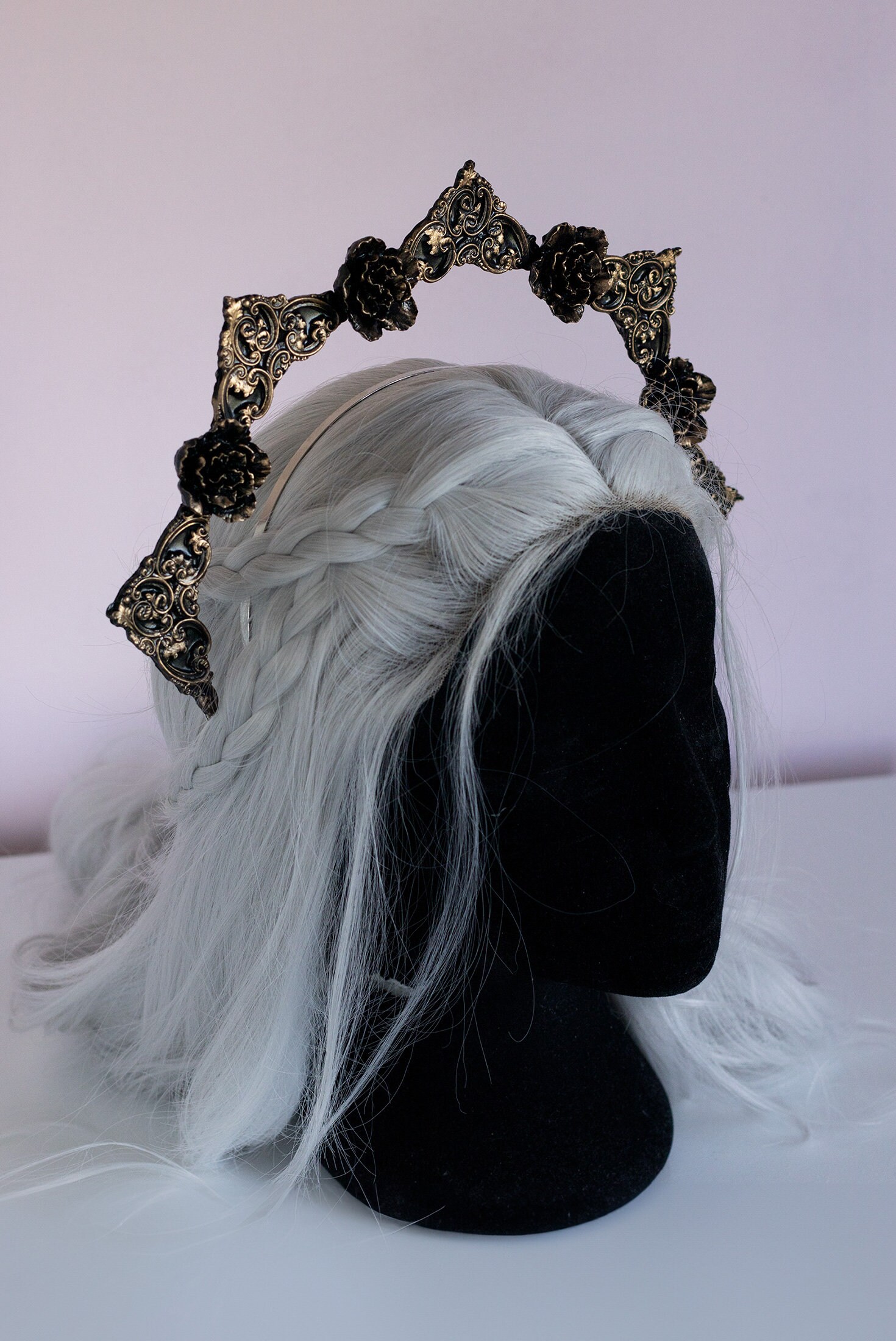 Ornate Gothic Halo Crown Baroque Headdress Flower Headpiece - Etsy
