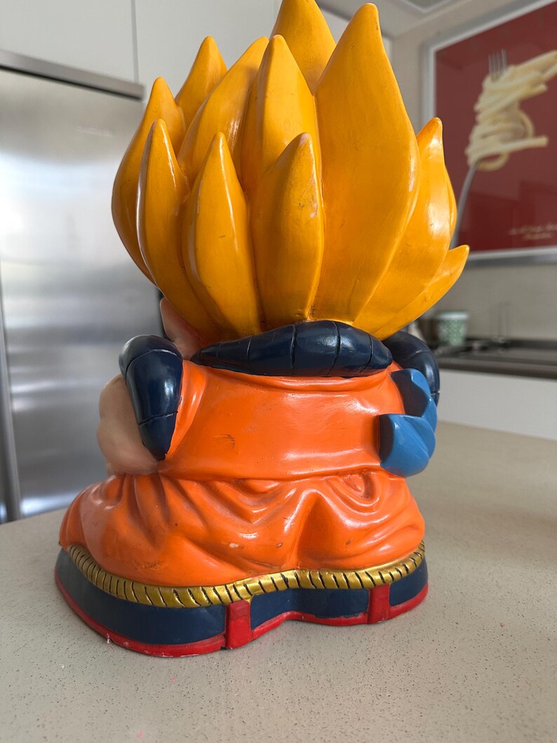 Rare 14 DRAGON BALL Z Heavy PVC Bank Chibi Saiyan Son Goku Vintage Cool ...