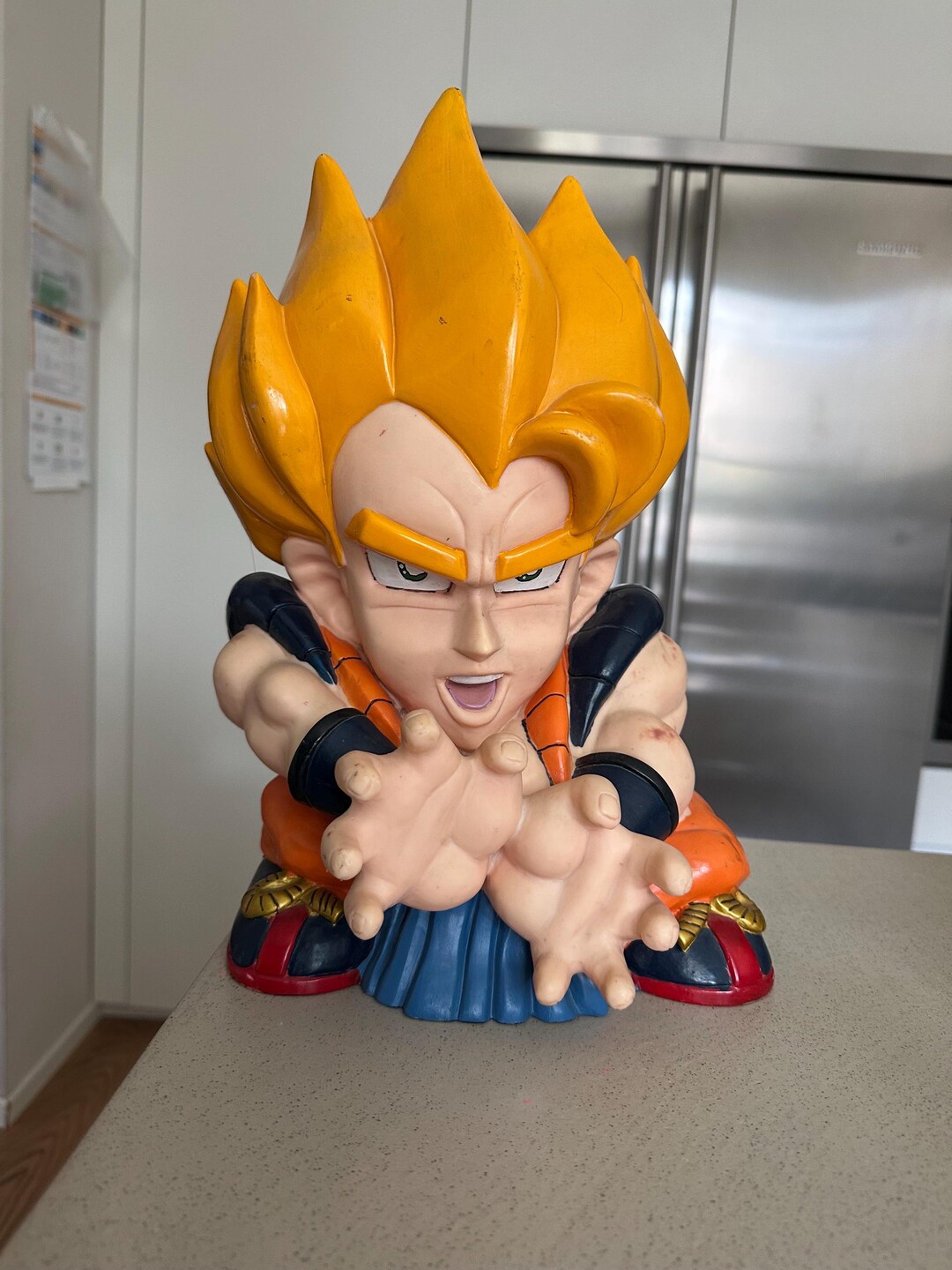 Rare 14 DRAGON BALL Z Heavy PVC Bank Chibi Saiyan Son Goku Vintage Cool ...