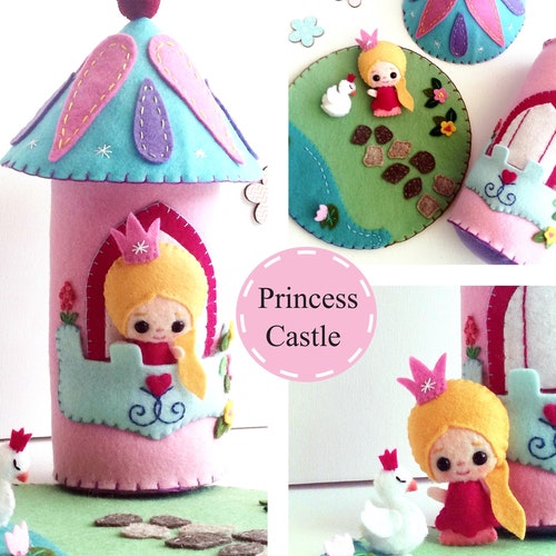 Princess Castle. Felt Toy Sewing Pattern. Felt Doll Pattern. - Etsy