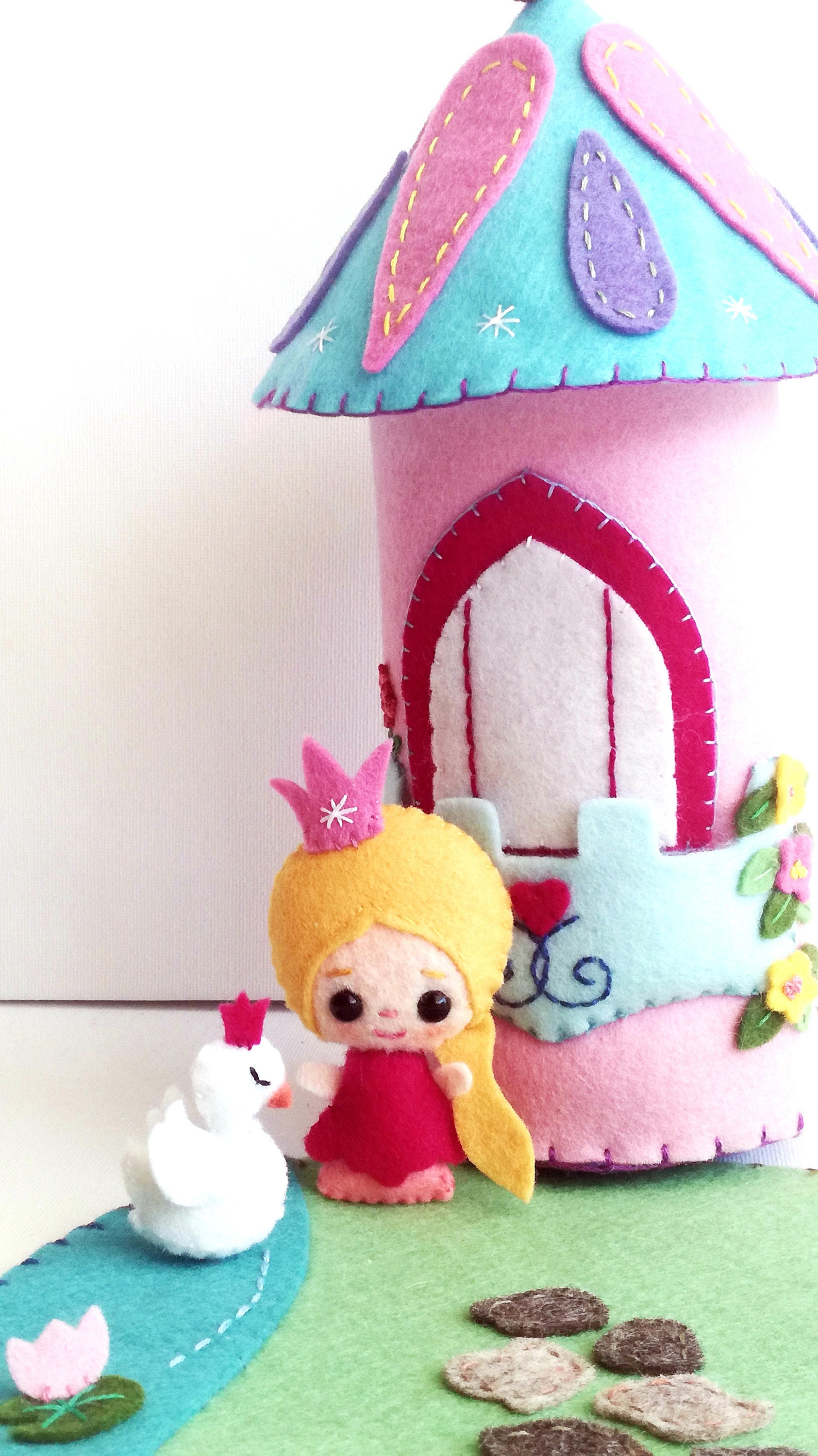 Princess Castle. Felt Toy Sewing Pattern. Felt Doll Pattern. Felt ...