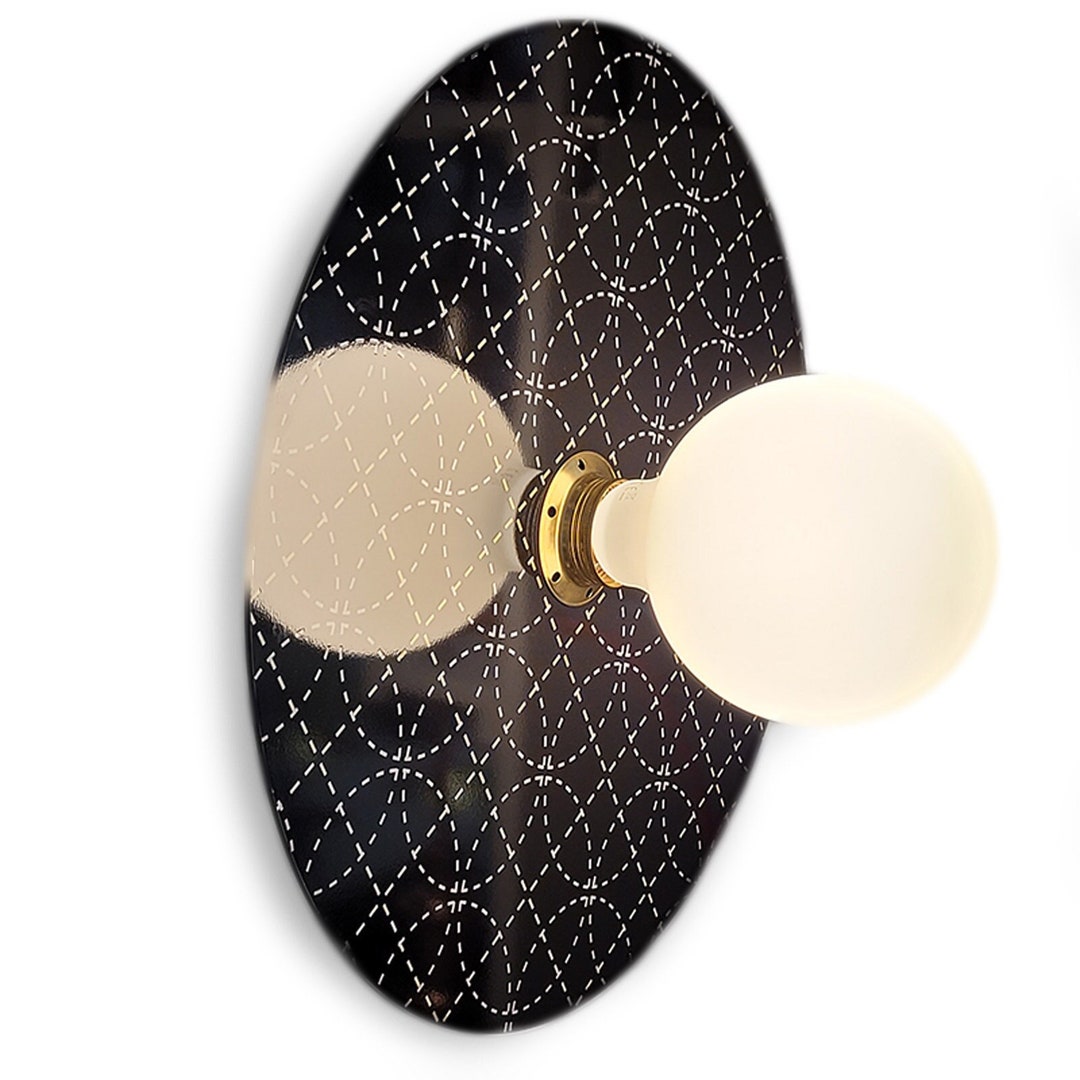 Metal Wall Lamp HELIOS Range From the Japan Series Alu Disc Printed ...