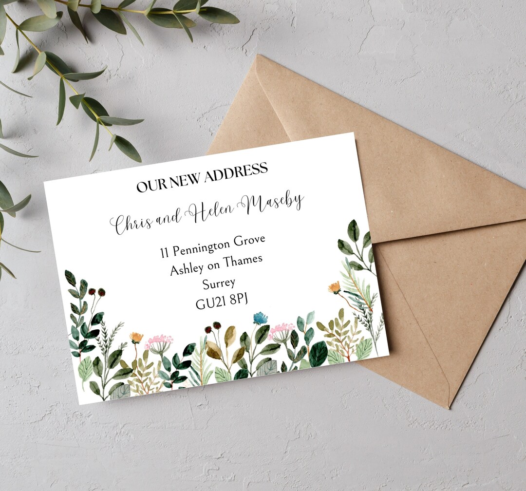 New Address Postcards With Envelopes,we've Moved House,change of ...