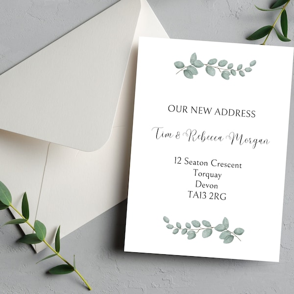 New Address Card - Etsy