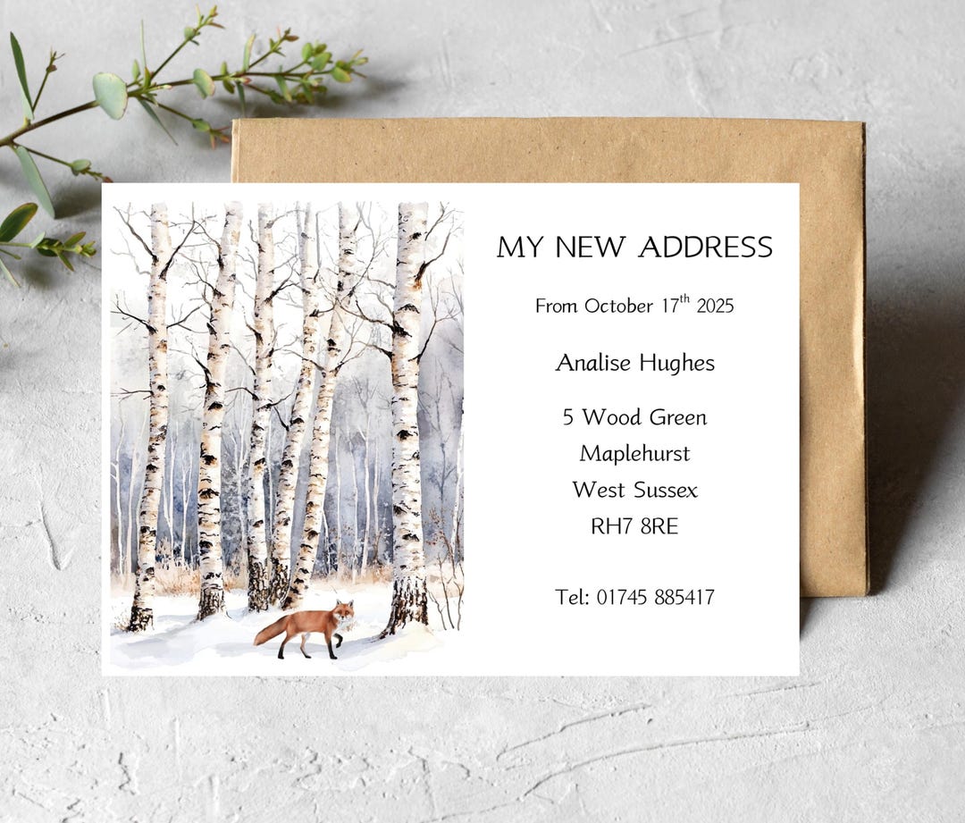 New Address Cards With Envelopes Personalised We've Moved House Change ...