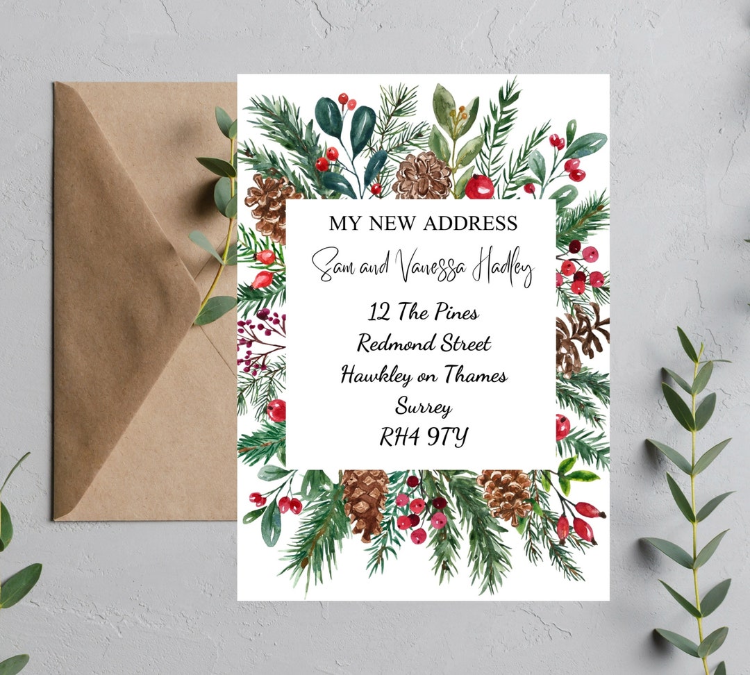 Personalised New Address Moving Cards and Envelopes,my New Address,our ...