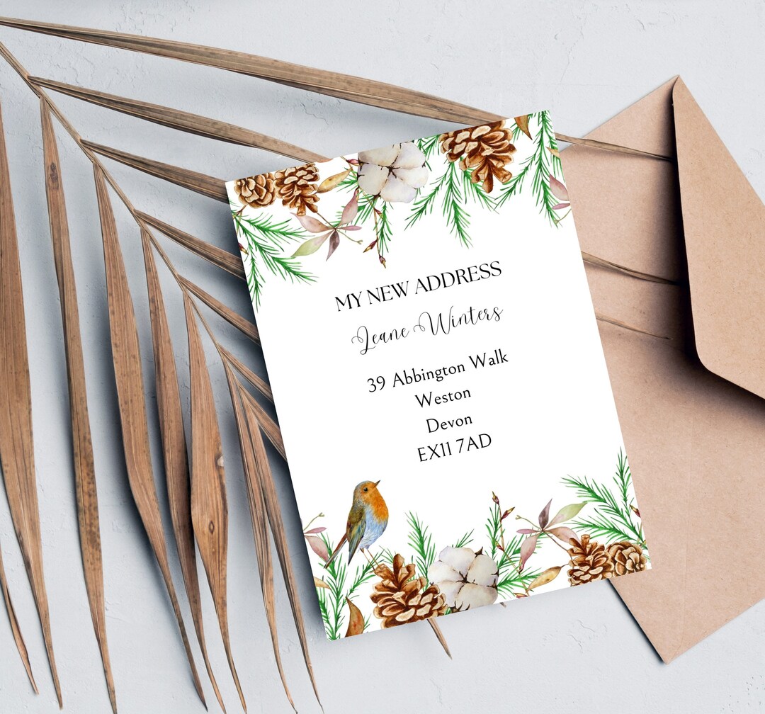 New Address Cards With Envelopeswe've Moved Housechange - Etsy