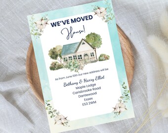 20 Printed Personalised Change of Address ,new Home, Moving House Cards ...