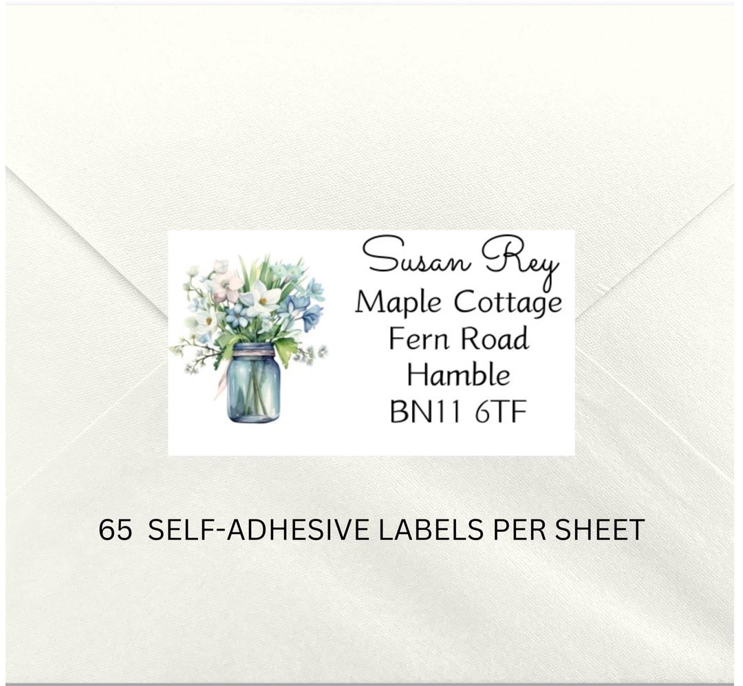 Small Personalised Address Label,sticky Postal Label,postage Sticker ...
