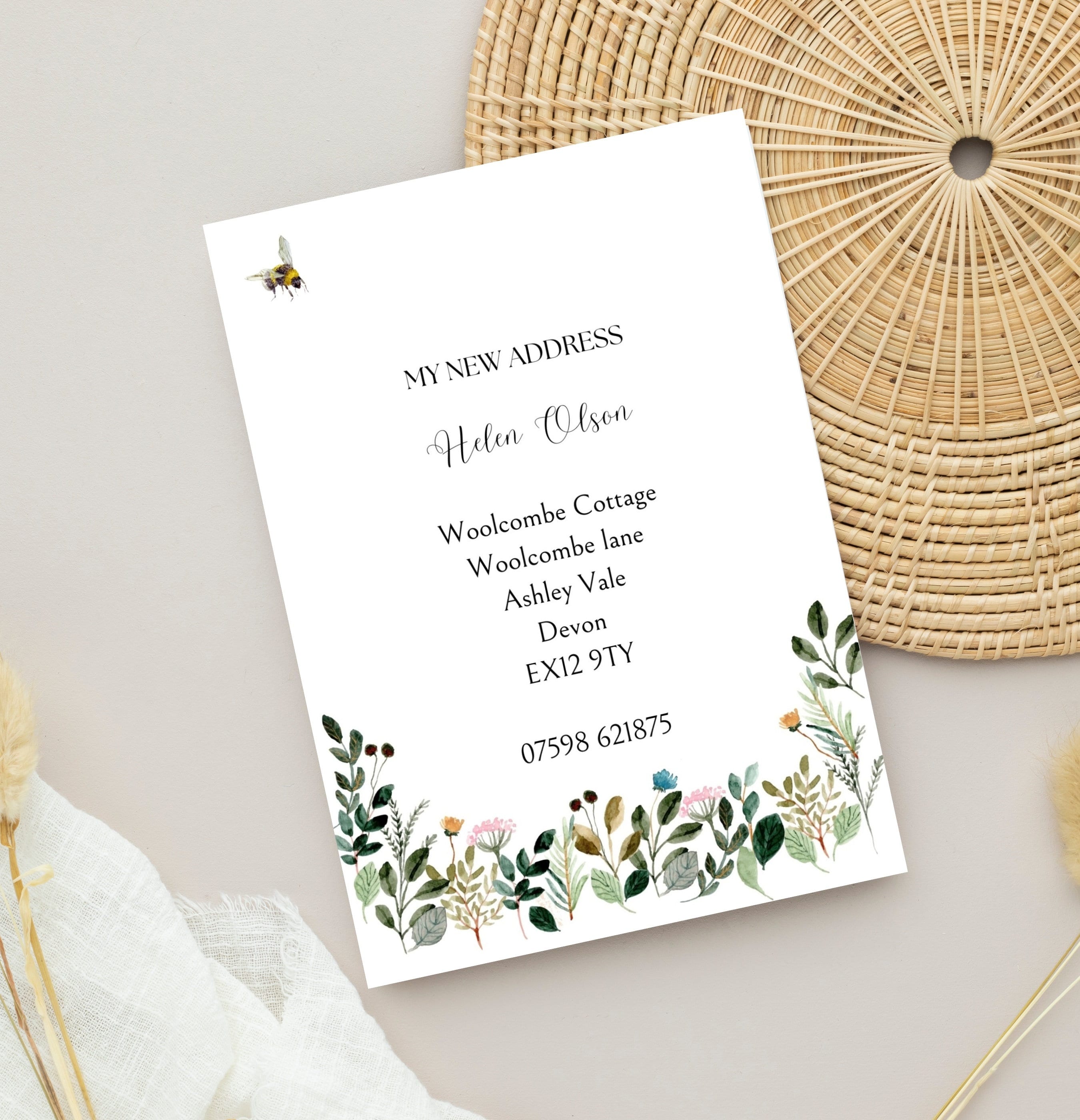 New Address Cards With Envelopes,we've Moved House,change of Address ...