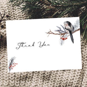 Bird Lovers Thank You Card Pack,instant Download Thank You Cards,robin ...