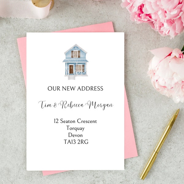New Address Card - Etsy