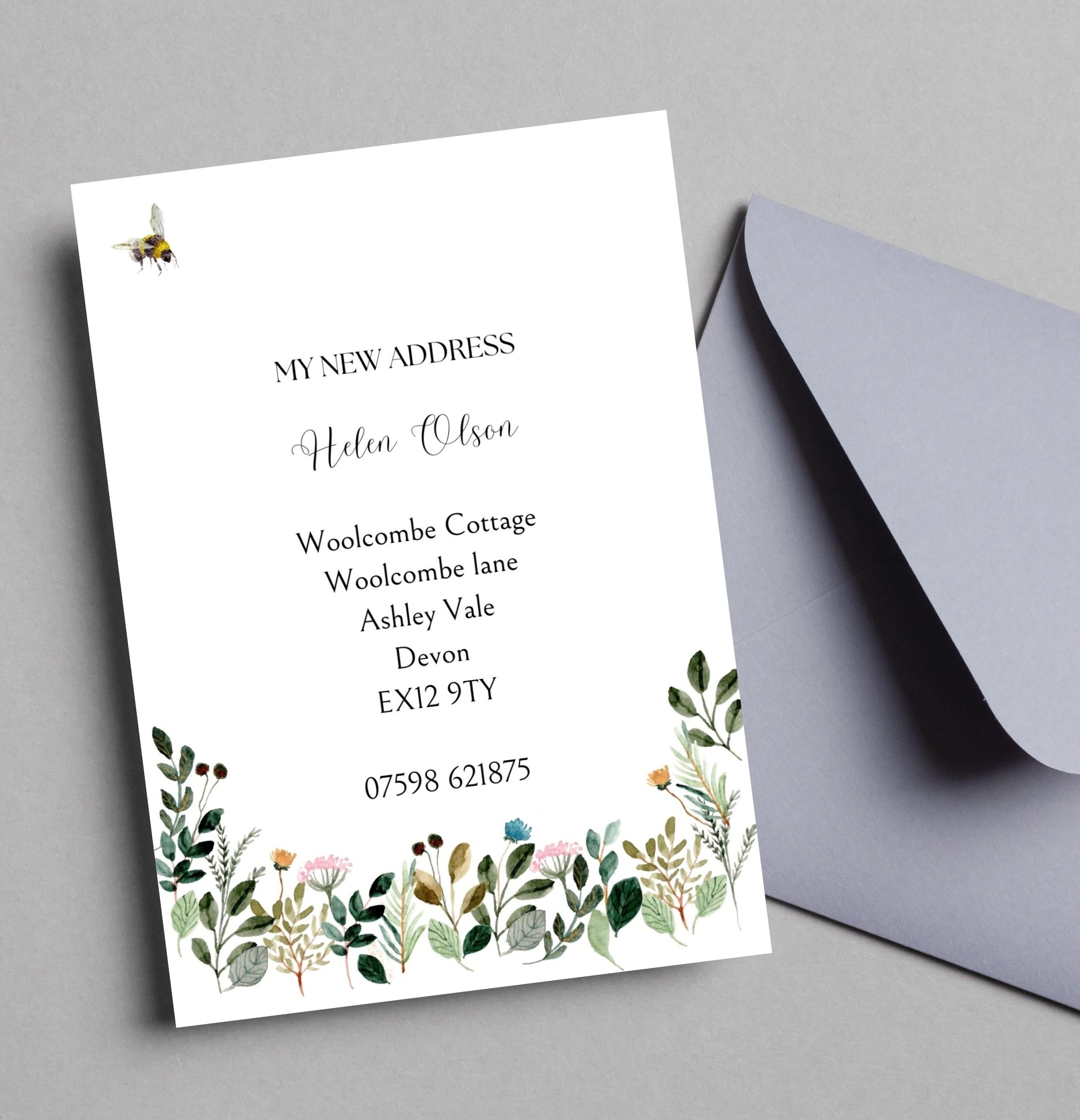 New Address Cards With Envelopes,we've Moved House,change of Address ...