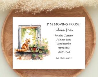 20+ Printed Personalised Change of Address ,new Home, Moving House ...