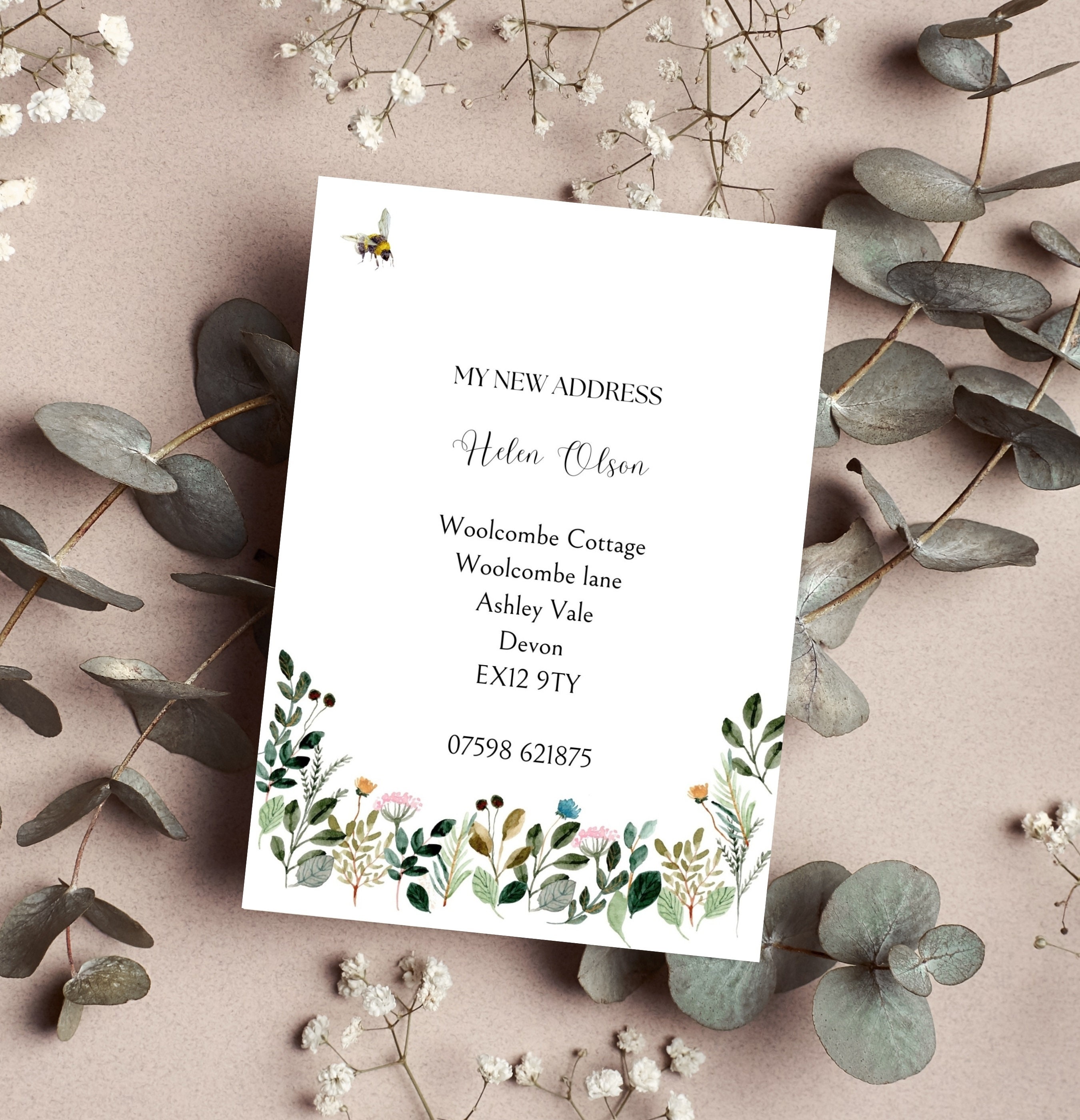 New Address Cards With Envelopes,we've Moved House,change of Address ...