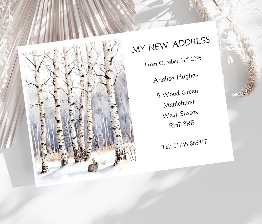 New Address Cards With Envelopes Personalised We've Moved House Change ...