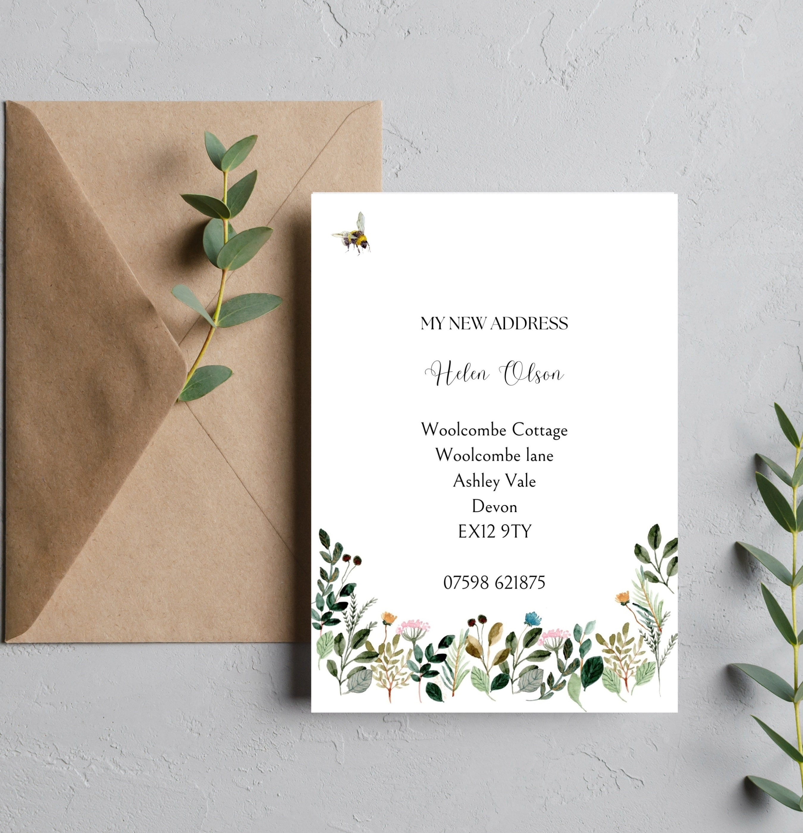 New Address Cards With Envelopes,we've Moved House,change of Address ...