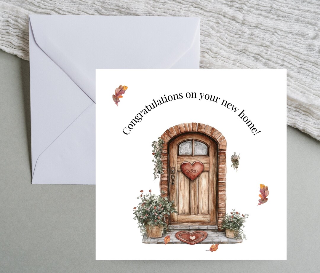 New Home Card Good Luck in Your New Home Congratulations on Your New ...