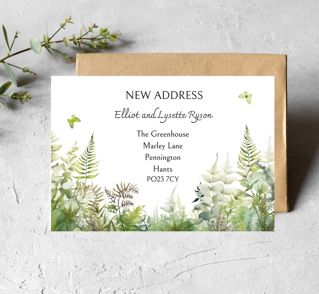 Personalised Change of Address Cards Pack New Address Cards Our New ...