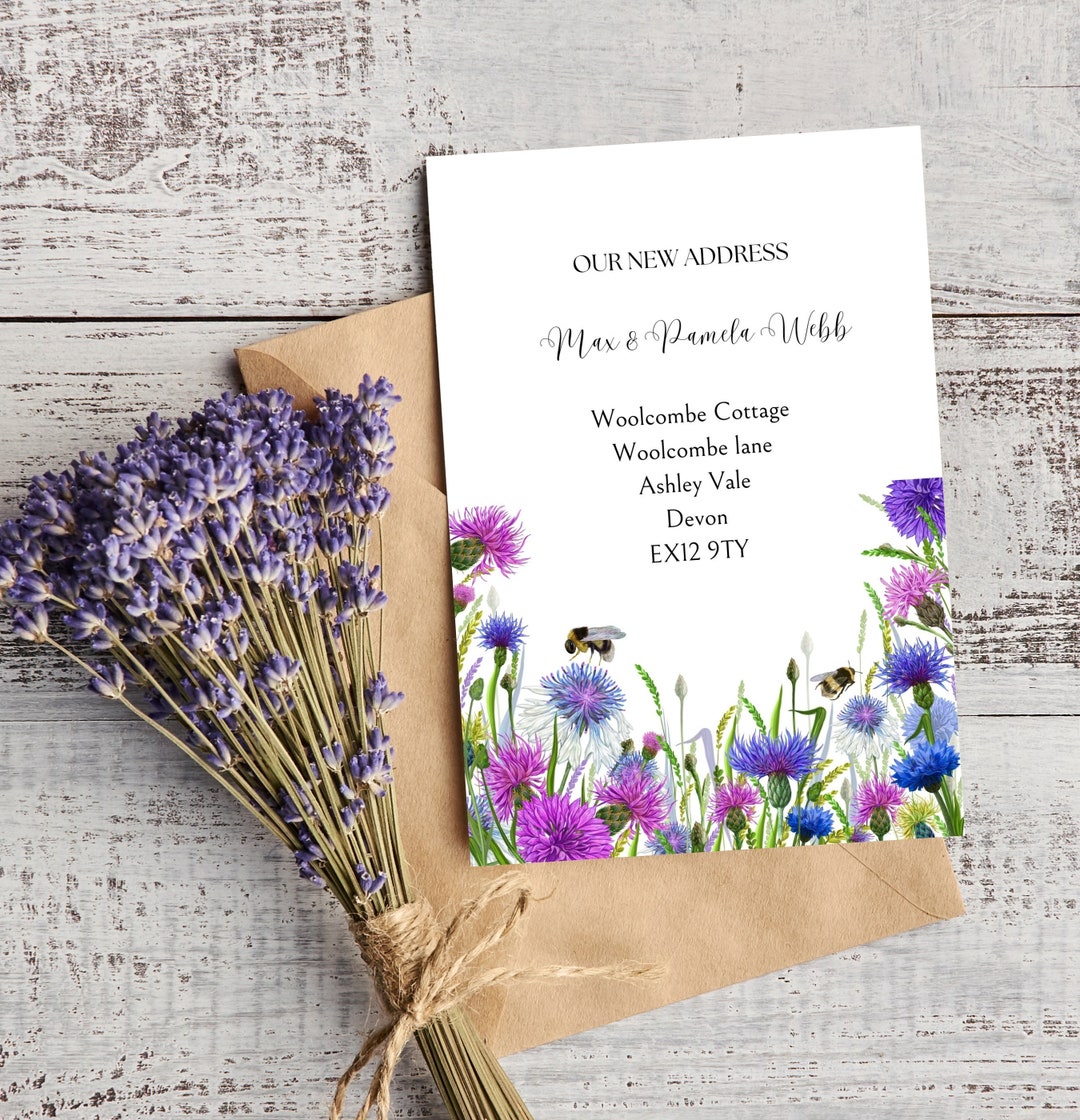 New Address Cards With Envelopes,we've Moved House,change of Address ...