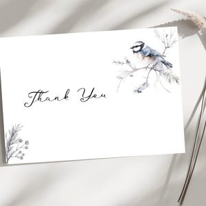 Bird Lovers Thank You Card Pack,instant Download Thank You Cards,robin ...
