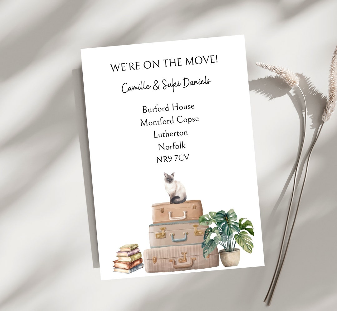 Personalised Change of Address Cards and Envelopes,new Address Cards,my ...