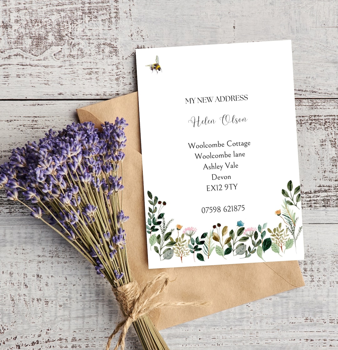 New Address Cards With Envelopes,we've Moved House,change of Address ...