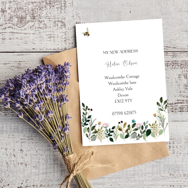 New Address Card - Etsy