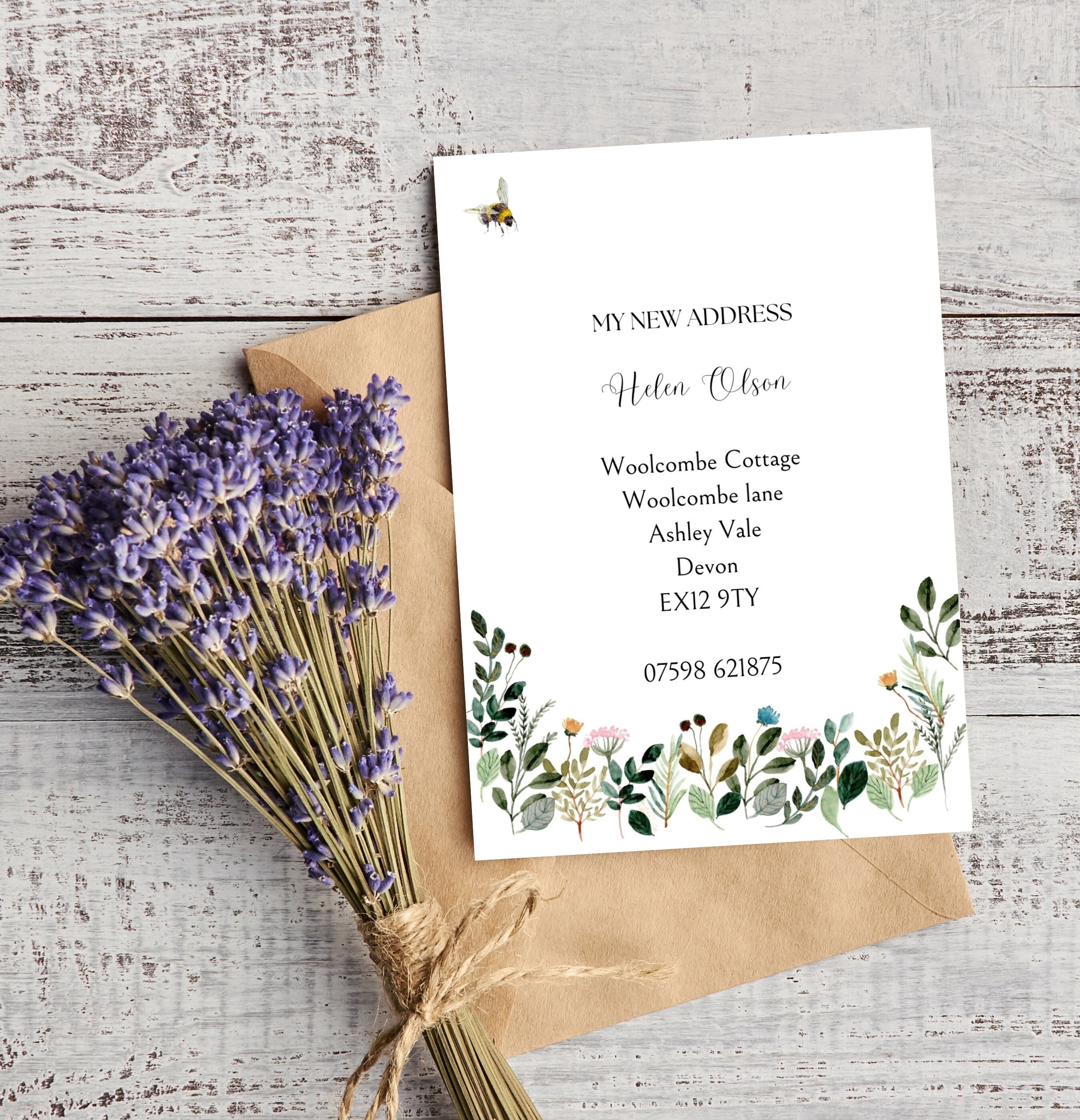 New Address Cards With Envelopes,we've Moved House,change of Address ...