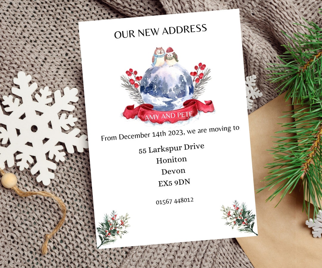 New Address Cards With Envelopes,we've Moved House,change of Address ...