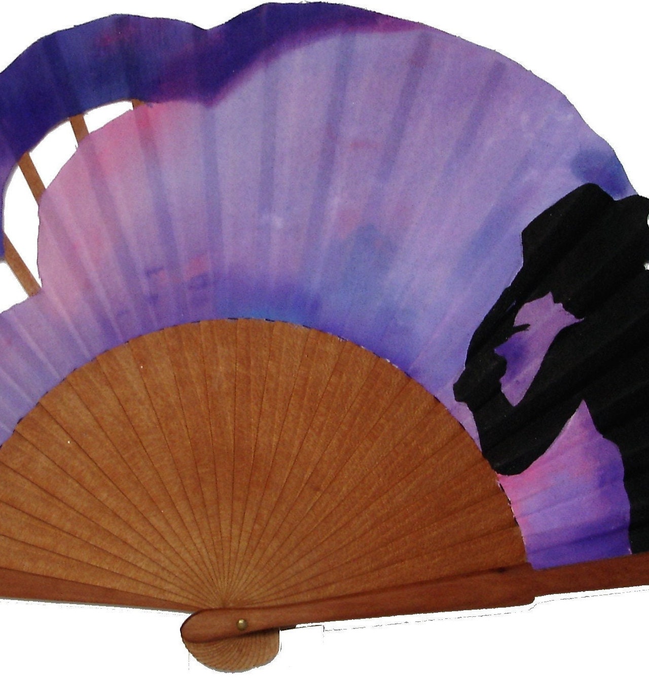 Spain Fan/hand Painted Fan/flamenco Fan/wood Fan/folding Fan/ Hand Fan ...