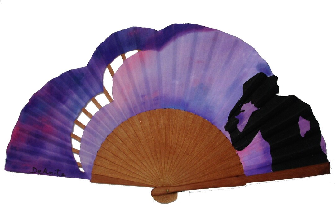 Spain Fan/hand Painted Fan/flamenco Fan/wood Fan/folding Fan/ Hand Fan ...
