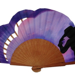 Spain Fan/hand Painted Fan/flamenco Fan/wood Fan/folding Fan/ Hand Fan ...