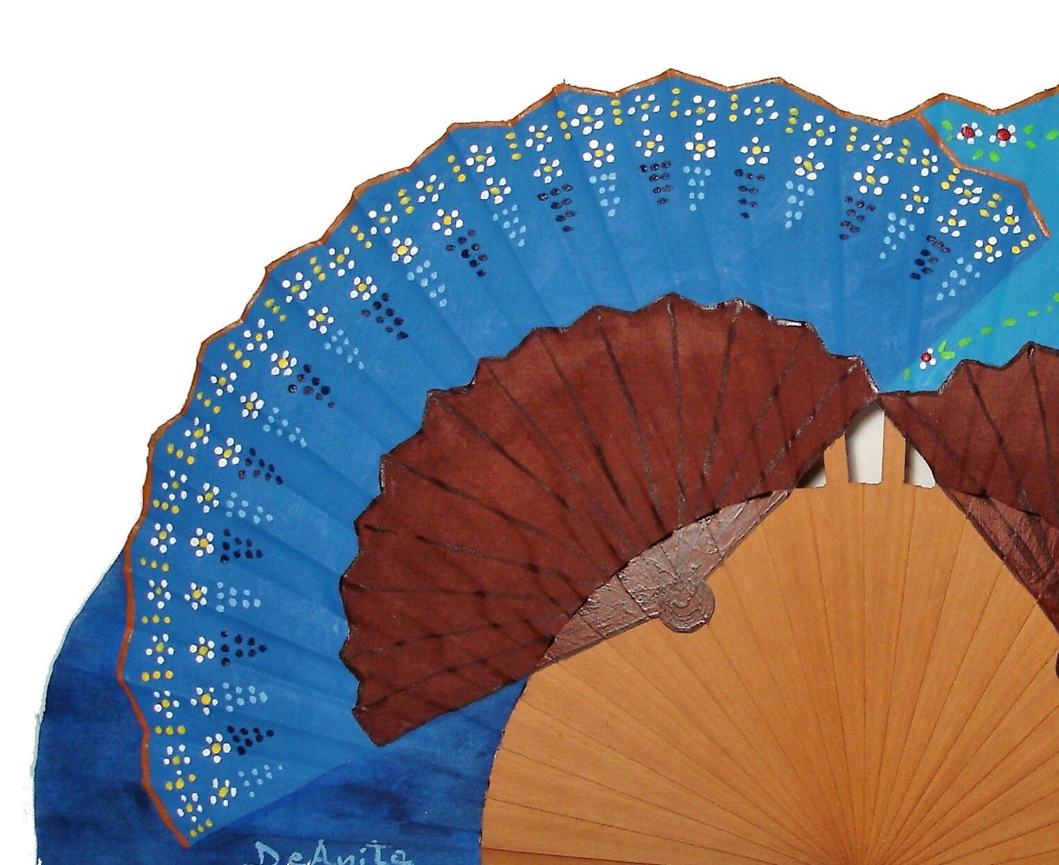 Éventail flamenco pour femme, Éventail peint à la main, Éventail fait ...